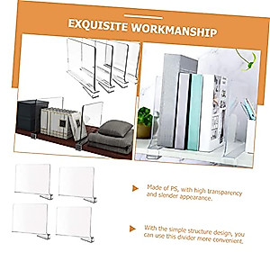 Levemolo 4pcs Clothes Board Storage Bin Drawers Clear Bookshelf Drawers for Clothes Wardrobe Dividers Clear Organizer Drawers Purse Shelves Closet Shelf Separator Shelf Divider