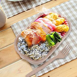 50Pcs Disposable Bowls with Lids and Forks,2 Compartment Paper Pulp Compostable Food Storage Container,Biodegradable Disposable Bowls Leakproof and Microwave Safe,for Hot/Cold Use