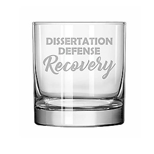 MIP 11 oz Rocks Whiskey Old Fashioned Glass Dissertation Defense Recovery Funny Phd Graduation Grad Gift Student