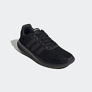 adidas Men's Lite Racer 3.0 Running Shoe, Core Black/Core Black/Gre, 11.5