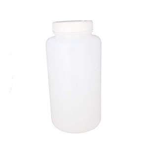 10Pcs 33.82oz/1000ml Plastic Bottles, Lab Cylindrical Chemical Reagent Bottle, Wide Mouth Laboratory Reagent Polyethylene Bottle Sample Sealing Liquid Storage Container for Food Store Translucent