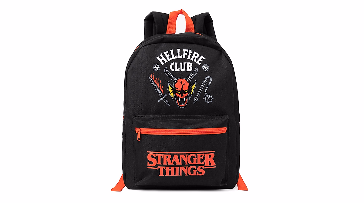 Stranger Things Hellfire Club Backpack | Black Rucksack with Adjustable ...