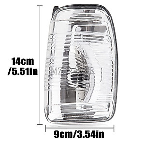 MZORANGE Side Mirror Indicator Lamp Lens Cover Fit For Ford Transit T150 250 350 2015 2016 2017 2018 2019 2020 2021(Right Passenger Side)