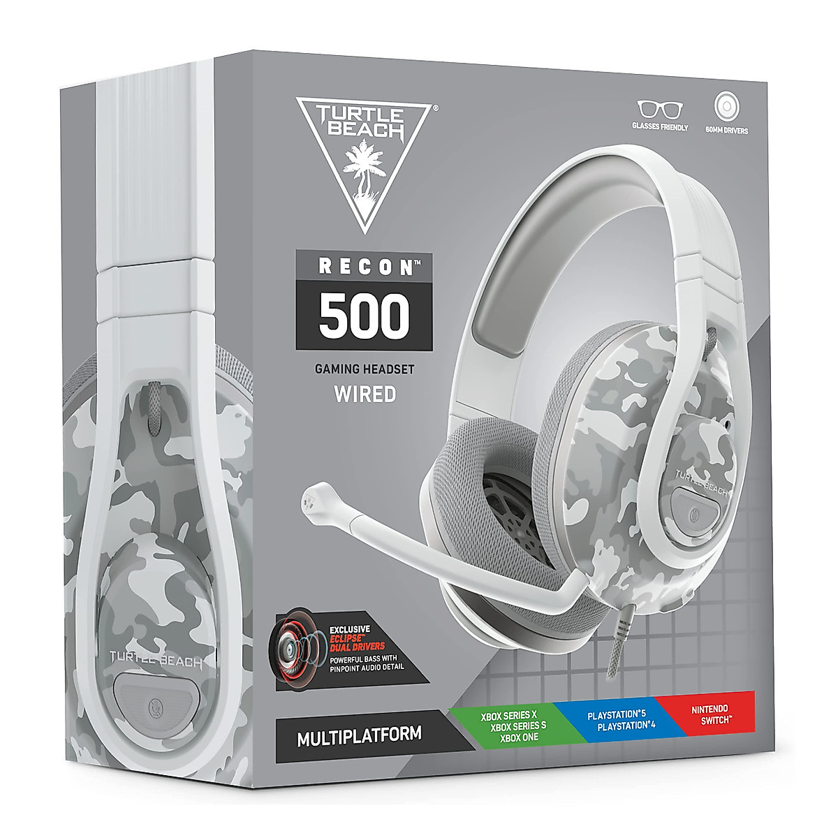 Turtle Beach Recon 500 Wired Multiplatform Gaming Headset for PlayStation 5, PS4, Xbox Series X|S, Xb1, and Nintendo Switch (Renewed)