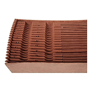 Staples 119099 Letha-Tone Expanding File A-Z Index Letter Size 21-Pockets Brown