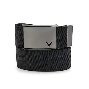 Callaway Men's V Logo Golf Belt, Caviar, One Size