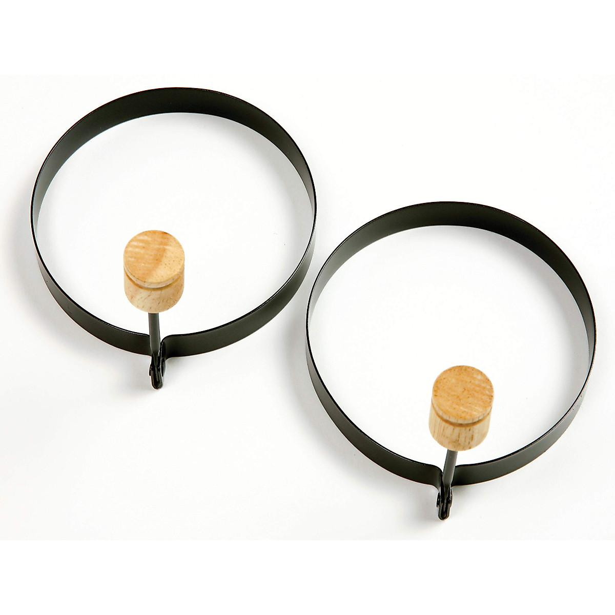 Norpro Nonstick Round Pancake Egg Rings, Set of 2,Black