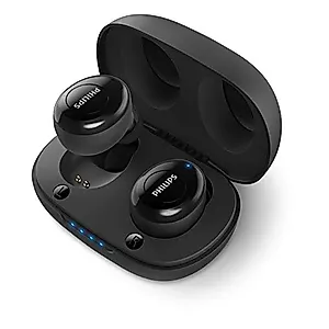 Philips UpBeat UT102 True Wireless in-Ear Earbuds Bluetooth 5.0 Headphone, TWS Stereo with 3+9 Hours Playtime, Multifunction Button + Smart Pairing (TAUT102BK)
