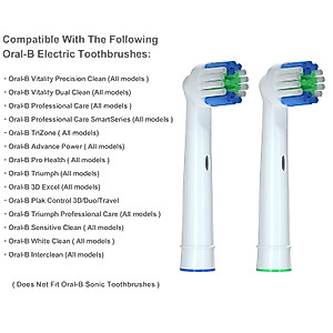 Electric Toothbrush Replacement Heads Compatible with Oral-B Soft Bristles Replacements Brush Heads 16 Pack