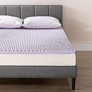 Best Price Mattress 2 Inch Egg Crate Memory Foam Mattress Topper with Soothing Lavender Infusion, CertiPUR-US Certified, Queen