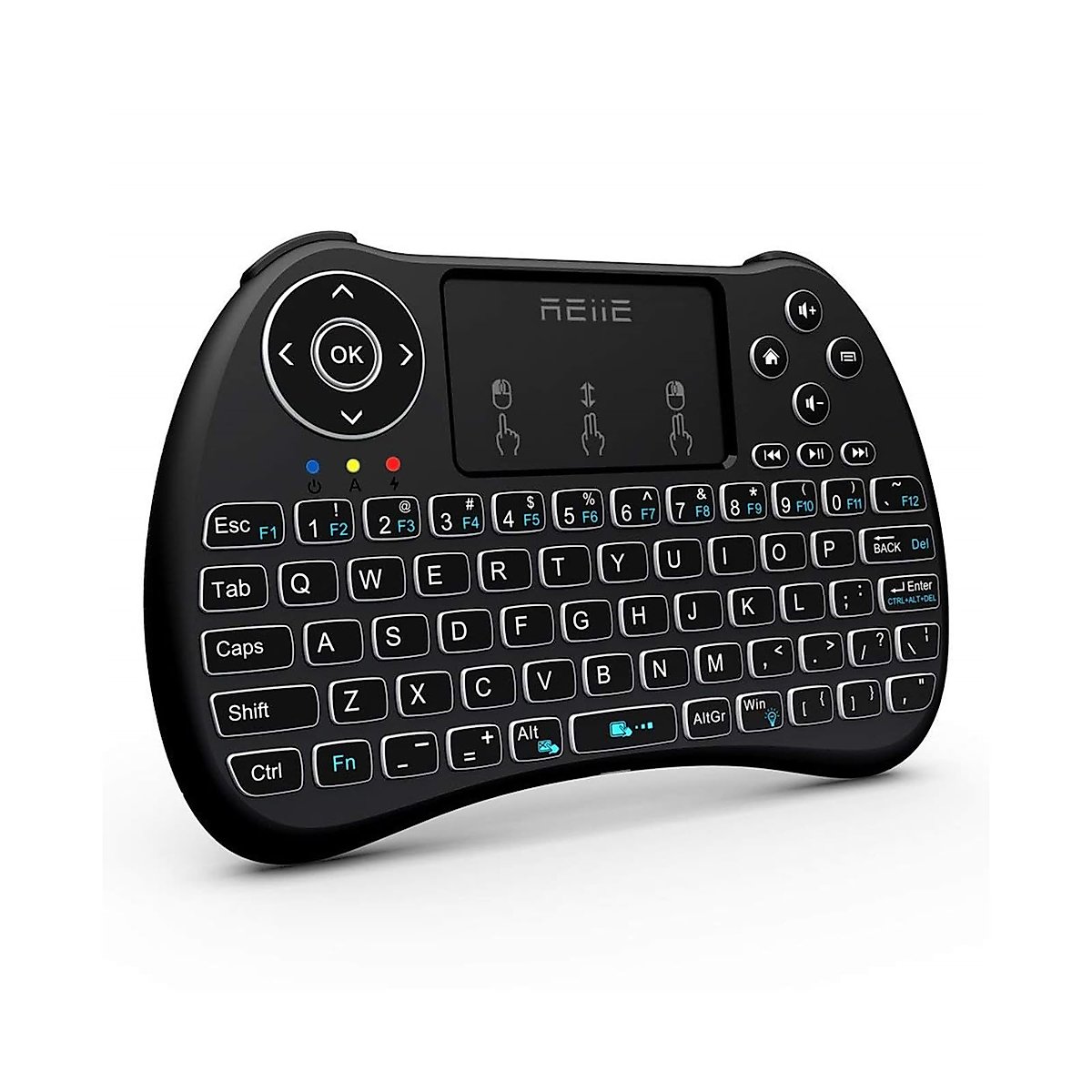 reiie (Backlit Version) H9+ Mini Keyboard,2.4GHz Wireless Mini Handheld Smart TV Remote Keyboard with Touchpad for PC,Raspberry Pi 2, Pad, Smart TV, Android TV Box, Windows 7 8 10