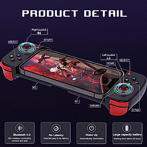 Megadream Mobile Game Controller Gamepad for iPhone iOS Android PC: Works with iPhone 16/15/14/13/12/11, iPad, Samsung Galaxy, TCL, Tablet, Call of Duty, Minecraft - Directly Play (Green)