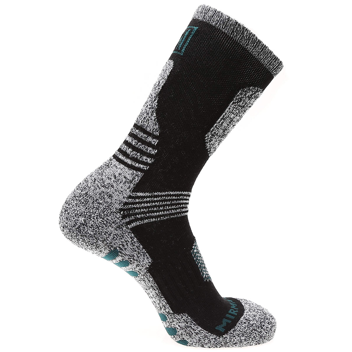 MIRMARU Men’s 5 Pairs Hiking Socks- Multi Performance Moisture Wicking Outdoor Sports Hiking Crew Socks (M251-LARGE)