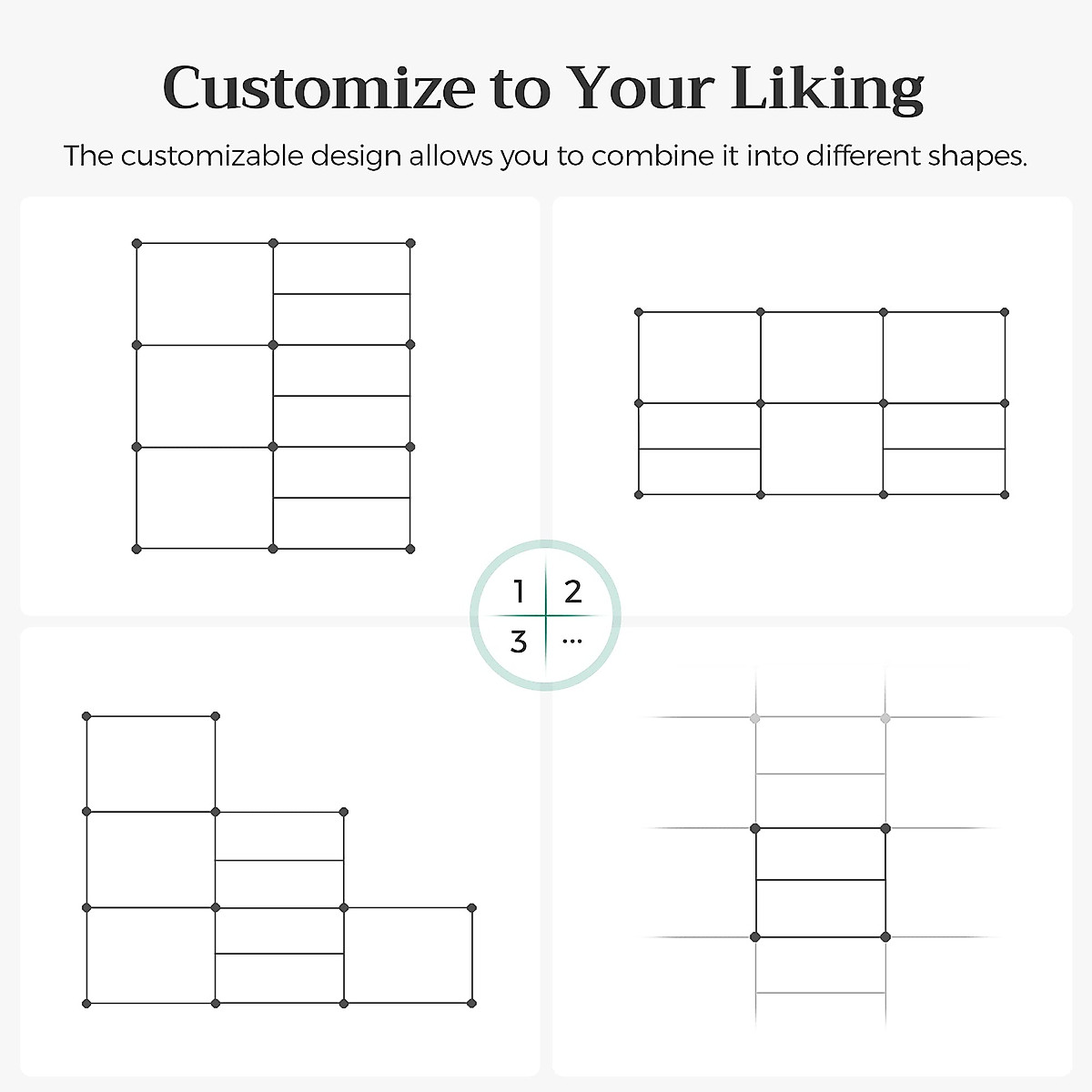 SONGMICS Shoe Rack, 18-Pair Storage Organizer, Portable Cube Shoe Organizer with Plastic Panels, DIY Modular Cabinet with Adjustable shlves, for Closet, Bedroom, Rustic Brown and Black ULPM036A01