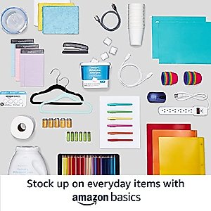 Amazon Basics 3-Shelf Adjustable, Heavy Duty Storage Shelving Unit (250 lbs loading capacity per shelf), Steel Organizer Wire Rack, Chrome, 23.2" L x 13.4" W x 30" H