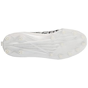 adidas Men's Adizero Scorch Football Shoe, White/Black/White, 11.5