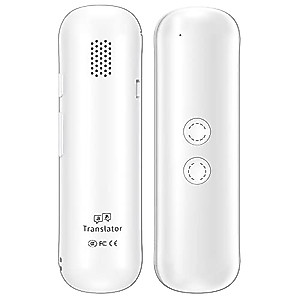 XURPURTLK Language Voice Translator Device Real Time 2-Way Translations Supporting 72 Languages for Travelling Learning Shopping Business Chat Recording Translations (White) (G5)