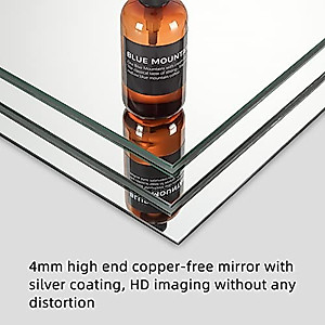 Mirrorons Frameless Mirror, Wall Mirror 40" x 32", Modern Rectangle Bathroom Mirrors for Wall with Polished Edge, Horizontally or Vertically. Upgraded Shatterproof Mirror, Entryways, Bathroom, Gym.