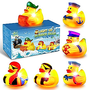 Bath Toys for Toddlers 1-3,Light Up Bath Toys Rubber Ducks,Toddler Bath Toys for 1 2 3 4 Year Old Boy Girl,Idea Birthday Gifts for Boys Girls Age 1-4,Fun Water Bath Toys Pool Toys Autism Sensory Toys