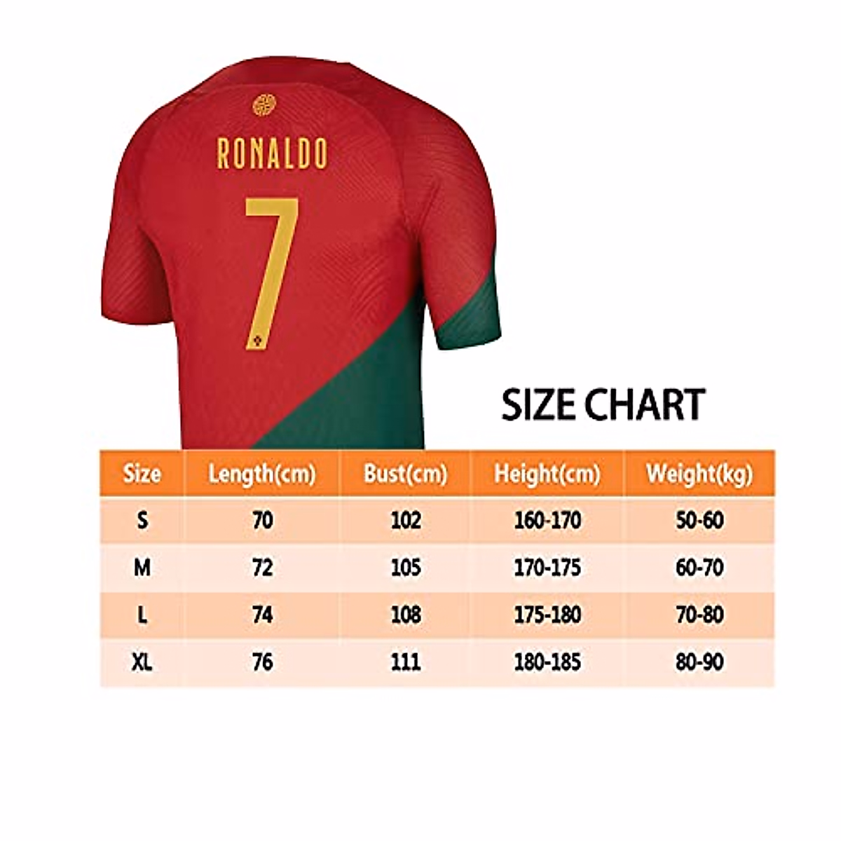 2022/23 Mens Portugal Home Jersey 7# Ronaldo Soccer Jersey for Adult Size M