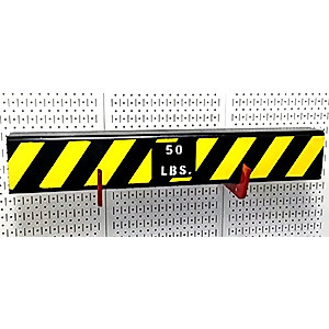 Wall Control Heavy Duty Pegboard Hook Slotted Hook Pair - Slotted Metal Pegboard Heavy-Duty Hooks Pegboard and Slotted Tool Board – Red