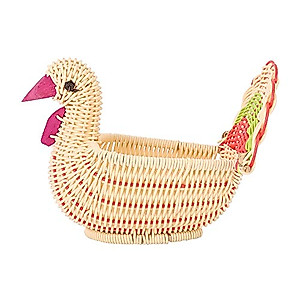 Hand Woven Baskets, Mini Turkey Shape Storage Baskets, Rattan Storage Baskets for Home Dining Table Decorations