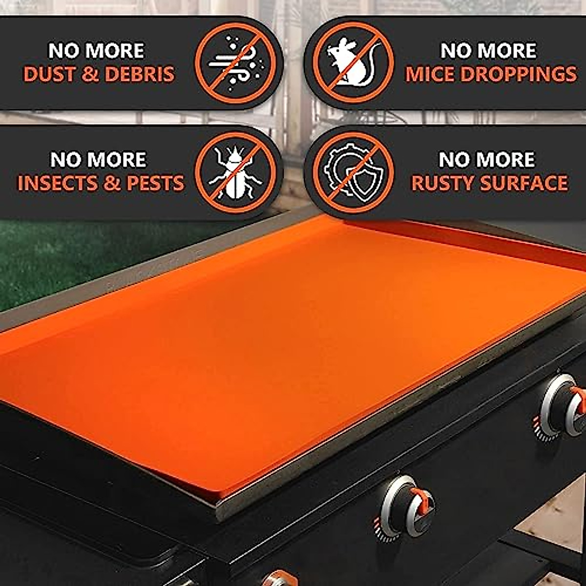 Protebox 36 Inch Griddle Silicone Mat Protective Cover for Blackstone 36 Inch Griddle, Heavy Duty Reusable Food Grade Silicone Grill Mat Protect Your Griddle from Dirt & Rust