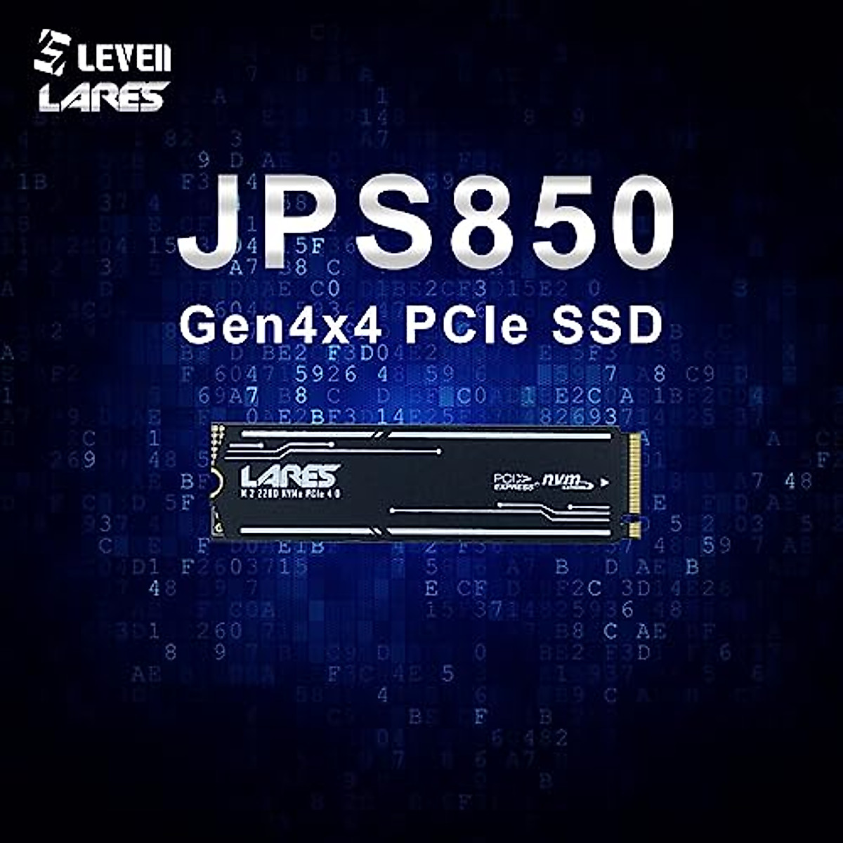 LEVEN JPS850 4TB PCIe Gen4 3D NAND NVMe M.2 SSD with Thermal Pad and Heat Sink