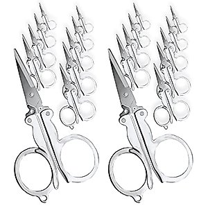 Folding Scissors Travel Scissors Pocket Scissors Small Foldable Scissors Perfect For Family Travel Craft Camping Outdoor (4)