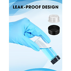 30ml Clear Small Glass Vials with Screw Caps, Small Vials for Essential Oil, Leak-Proof Sample Vials with Lids(10pcs)