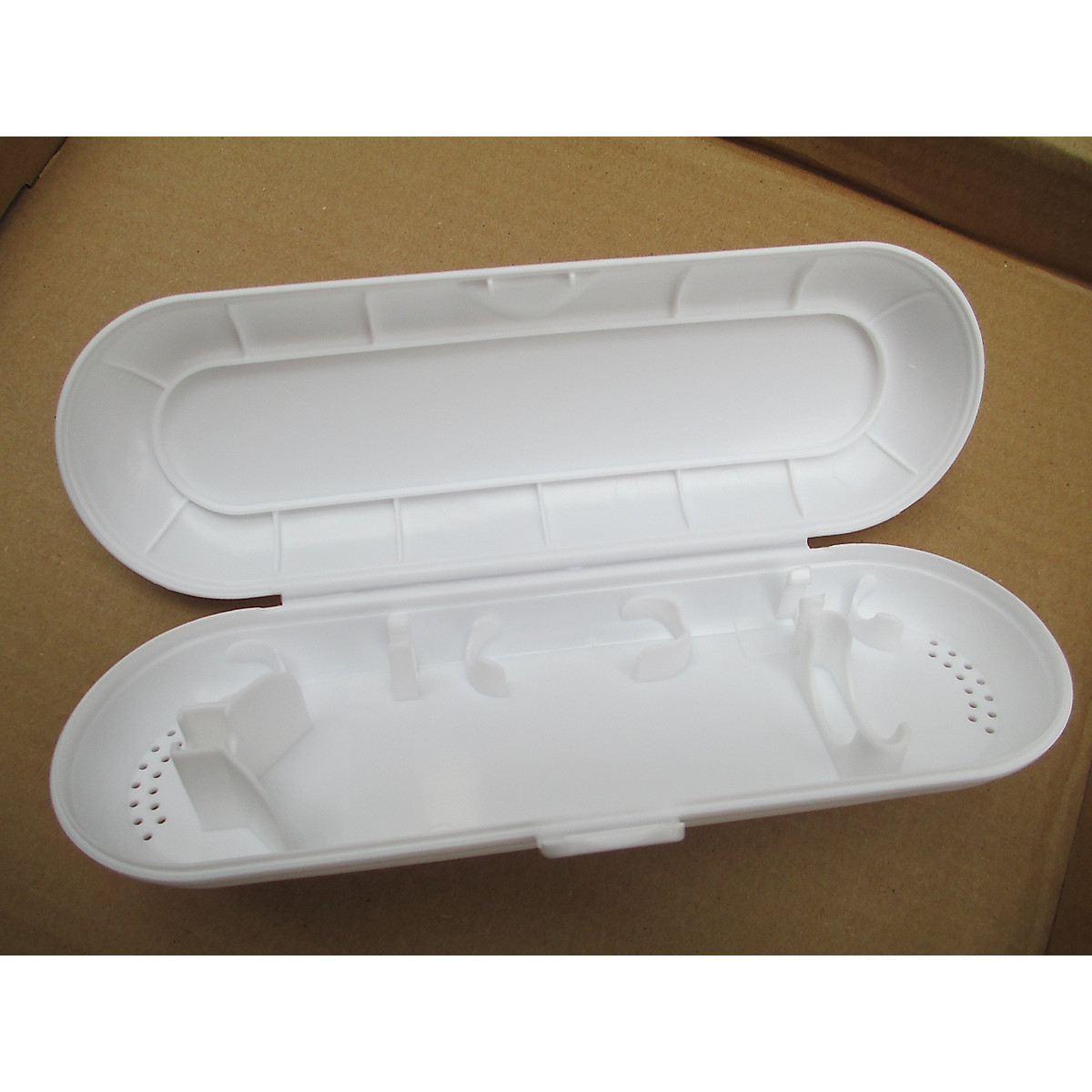 USonline911 Replacement Plastic Travel Case Protector Case for Br aun Oral-B Select Model Toothbrushes (White, Medium)