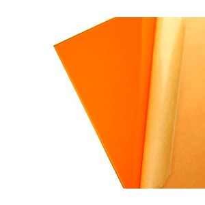 Orange Acrylic Plexiglas Plastic Sheet 1/8" 12" X 24" #2037