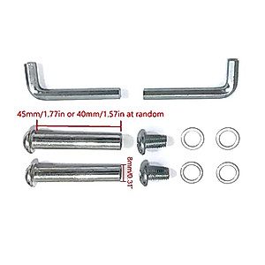 GSHFIGHTING Black Luggage Suitcase Replacement 2 Wheels Sets 70mm x 24mm x 8mm/2.75" x 0.94" x 0.31" Axles 40mm/1.57" Inline Skate Wheels Replacement Wheel with Bearings ABEC 608zz