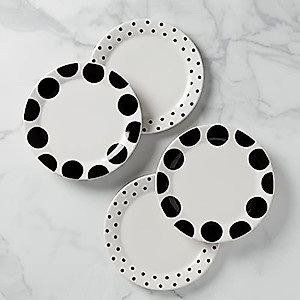 Kate Spade Dot Assorted Dinner Plates, Set Of 4, 7.95, White