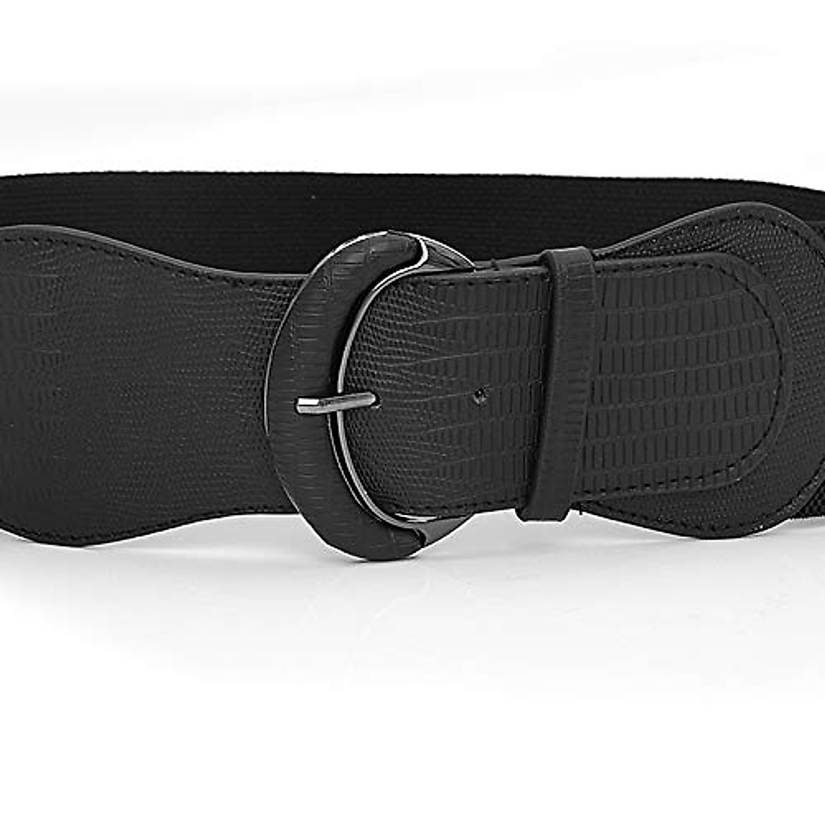 IZUS Vintage Wide Waistband Belt for Womens 2.95" Fashion Elastic Stretch Waist Belt Retro Cinch Belt for Dress Coat