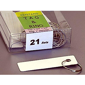 International Stand Company Key Rack, 18PGS with 18 Numbered Hooks for Small Businesses or Residential (21 Sets of Tag & Ring Included) - Made in USA