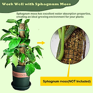 chicarry Moss Pole DIY Kit, Metal Moss Pole for Plants Monstera, 4Pcs 8.3in×3.3ft Steel Moss Pole Mesh with Plier, Cable Ties, Max 7Pcs 23" Sphagnum Moss Pole (13.2FT Wire Mesh with Plier)