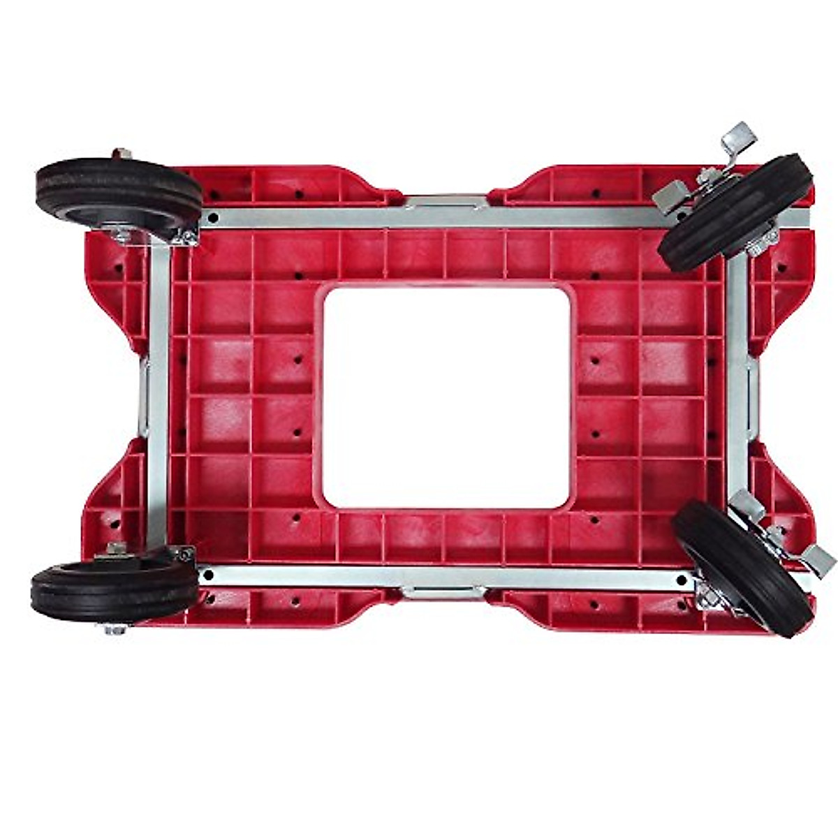 SNAP-LOC 1500 LB All-Terrain Panel CART Dolly RED with Steel Frame, 6 in Casters, Panel Bars and Optional E-Strap Attachment