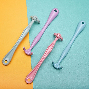 YaPoola Colorful Design Dental Floss Handle 3 Counts for Adults and Kids Teeth Cleaning Interdental Brush Unflavored Floss Picks floas Holder Reusable Flosser