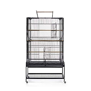Prevue Pet Products Playtop Flight Bird Cage with Stand - F085, Black