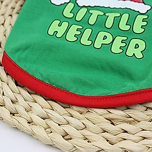 Grebest Pet Clothes Dogs Christmas Green T-Shirt Christmas Print XS