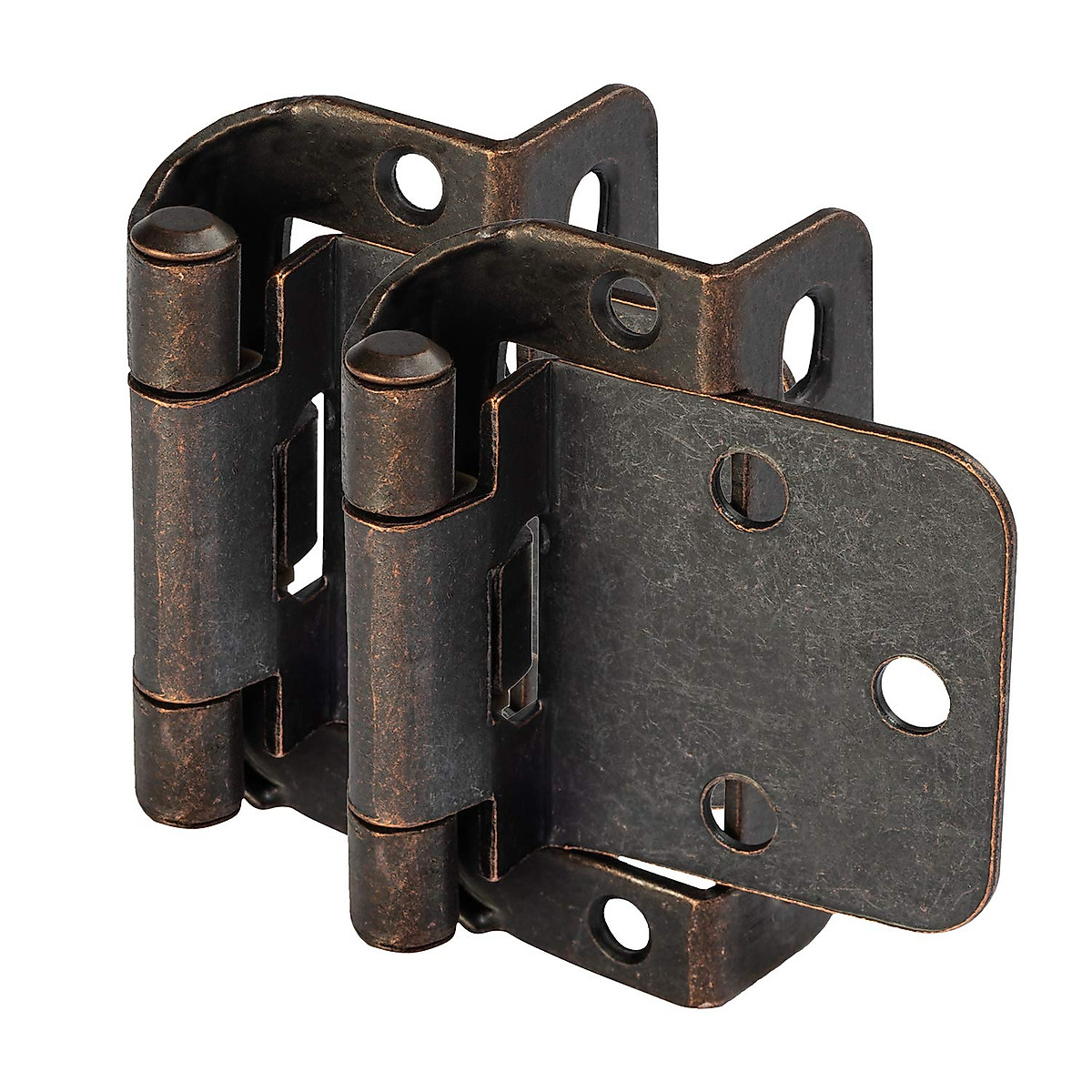 Cosmas 18650-ORB Oil Rubbed Bronze Self Closing Partial Wrap Cabinet Hinge 1/2" Inch Overlay (Pair) [18650-ORB]