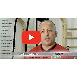 Suples Bulgarian Bag Original - Genuine Leather Size S (17lbs), Made, Including The Instructional Video from The Inventor Coach Ivan Ivanov (Wrestling, Fitness)