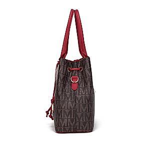 MKF Collection Shoulder Bag for Women, PU Leather Pocketbook Top-Handle Crossbody Purse Tote Satchel Handbag Navy Blue