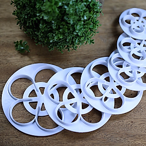 KALAIEN Rose Flower Cutters Set Gumpaste Flowers Modelling Tools for Cake Decorating Cookie Mold Sugarcraft Plunger Cutter Mold Set of 6