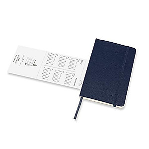 Moleskine Classic 12 Month 2022 Weekly Horizontal Planner, Soft Cover, Pocket (3.5" x 5.5"), Sapphire Blue