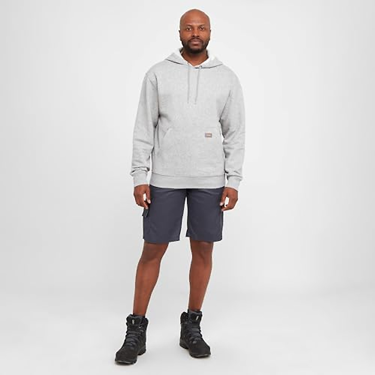 Dickies Men's Pullover Fleece Hoodie, Heather Gray, Large