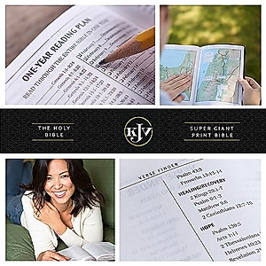 KJV Holy Bible, Super Giant Print Faux Leather Red Letter Edition - Ribbon Marker, King James Version, Purple (KJV Super Giant Print Editions)