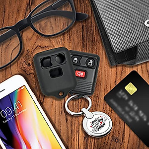 Keyless2Go Replacement for New Silicone Cover Protective Cases for Remote Key Fobs FCC CWTWB1U345 CWTWB1U331 GQ43VT11T - Black