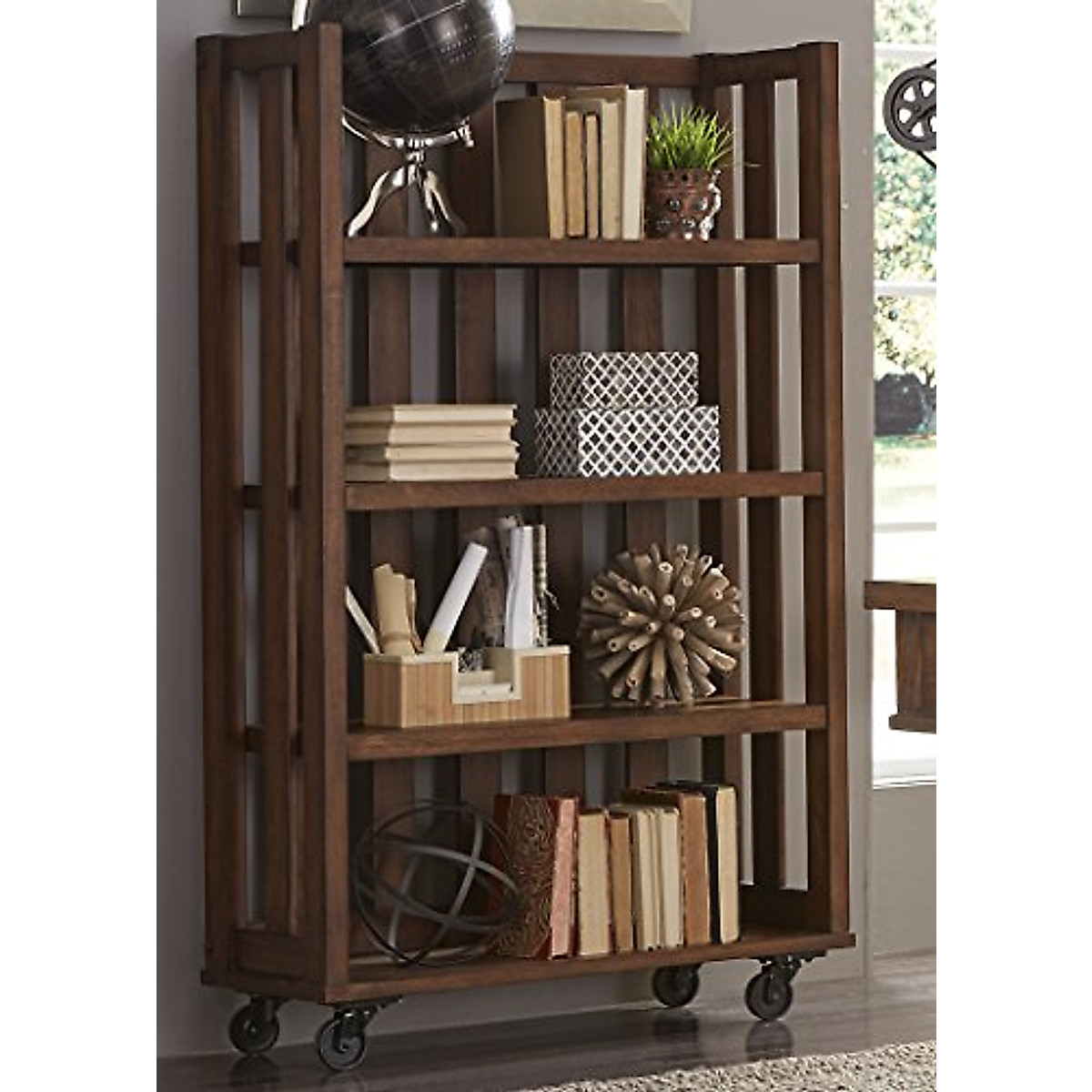 Liberty Furniture Industries Arlington House Open Bookcase, W37 x D15 x H60, Medium Brown